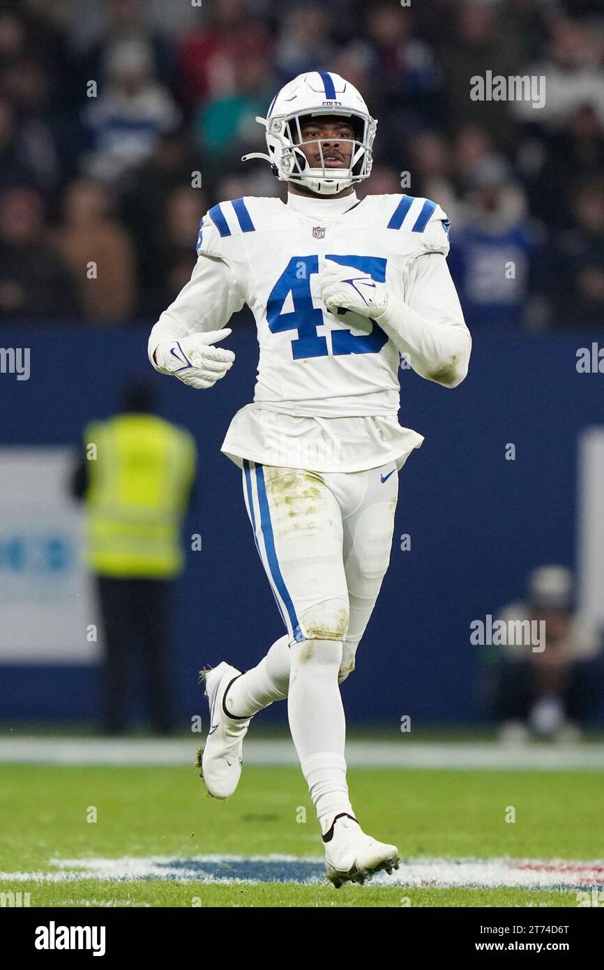 Indianapolis Colts safety Trevor Denbow (43) runs up the field during ...