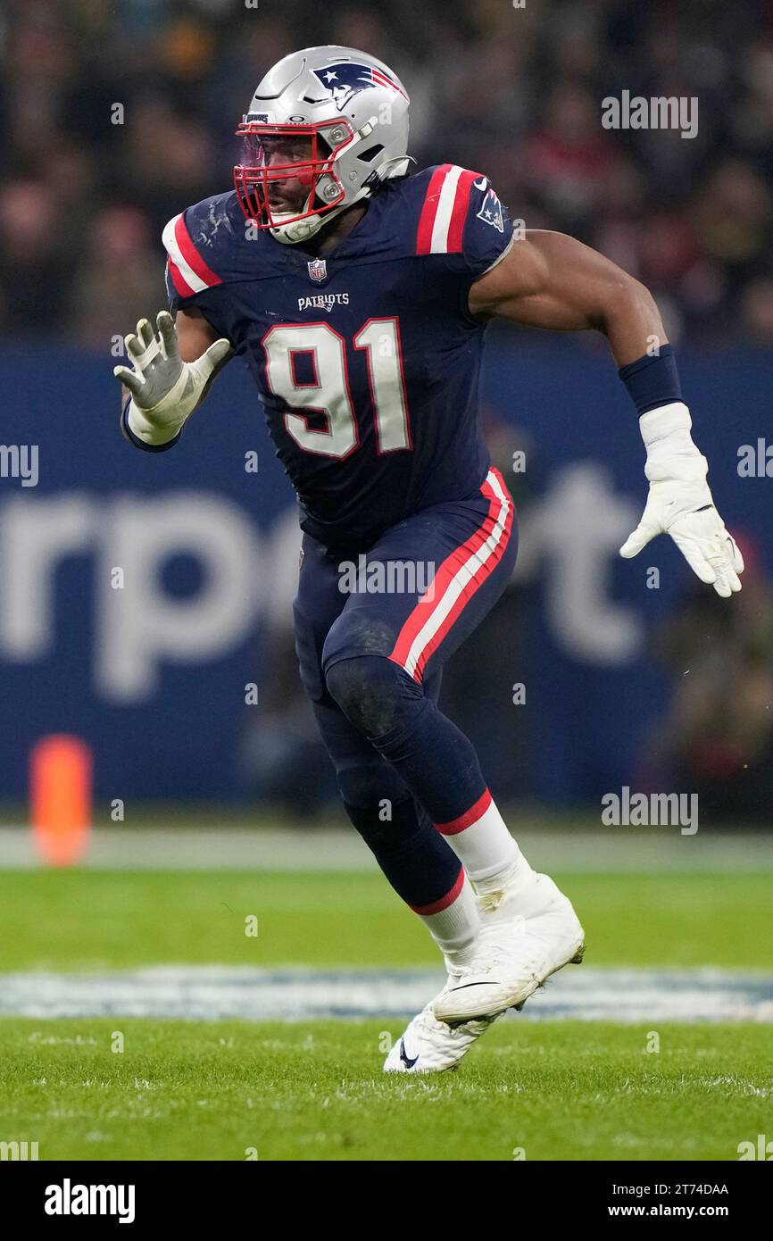 New England Patriots defensive end Deatrich Wise Jr. (91) in action ...