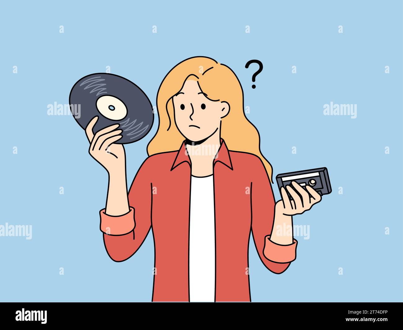 Female record record player Stock Vector Images - Alamy
