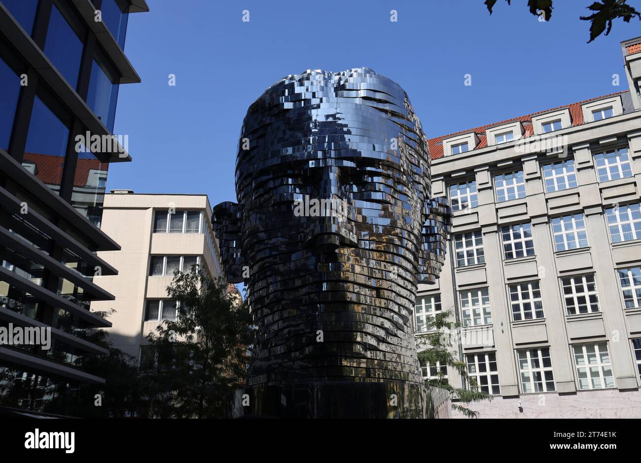Franz Kafka's head in Prague Stock Photo - Alamy