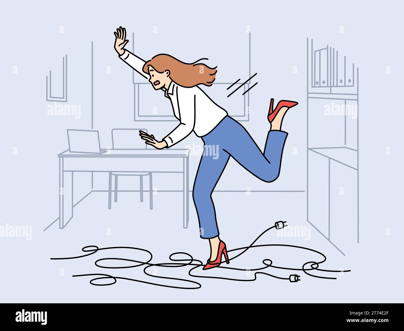 Tangled electrical wires Stock Vector Images - Alamy