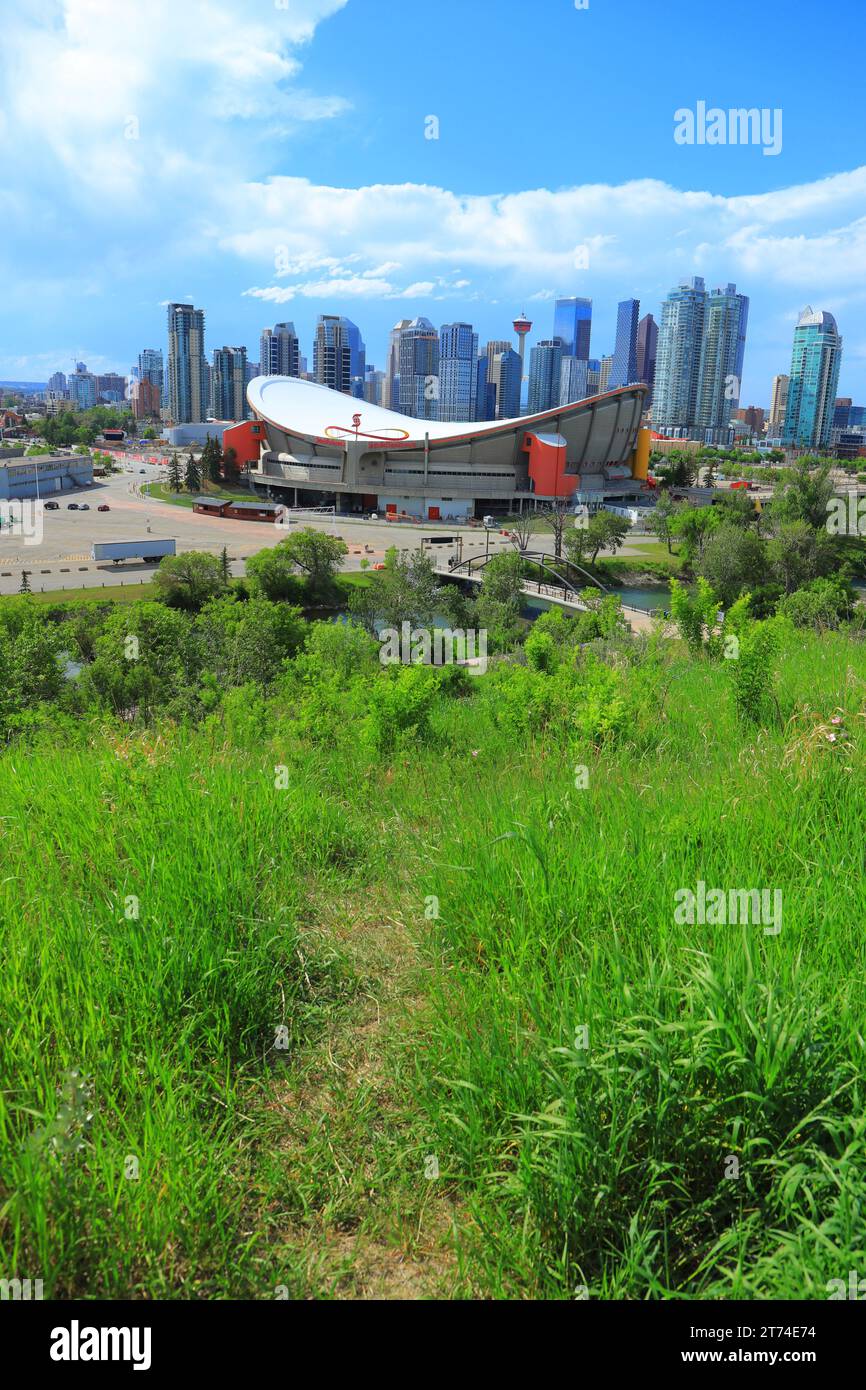 Calgary and its iconic Saddle Dome Stock Photo - Alamy