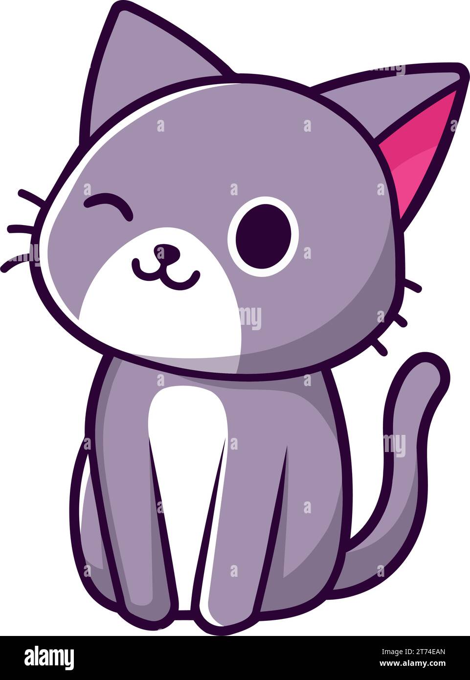 cat mascot winking Stock Vector Image & Art - Alamy