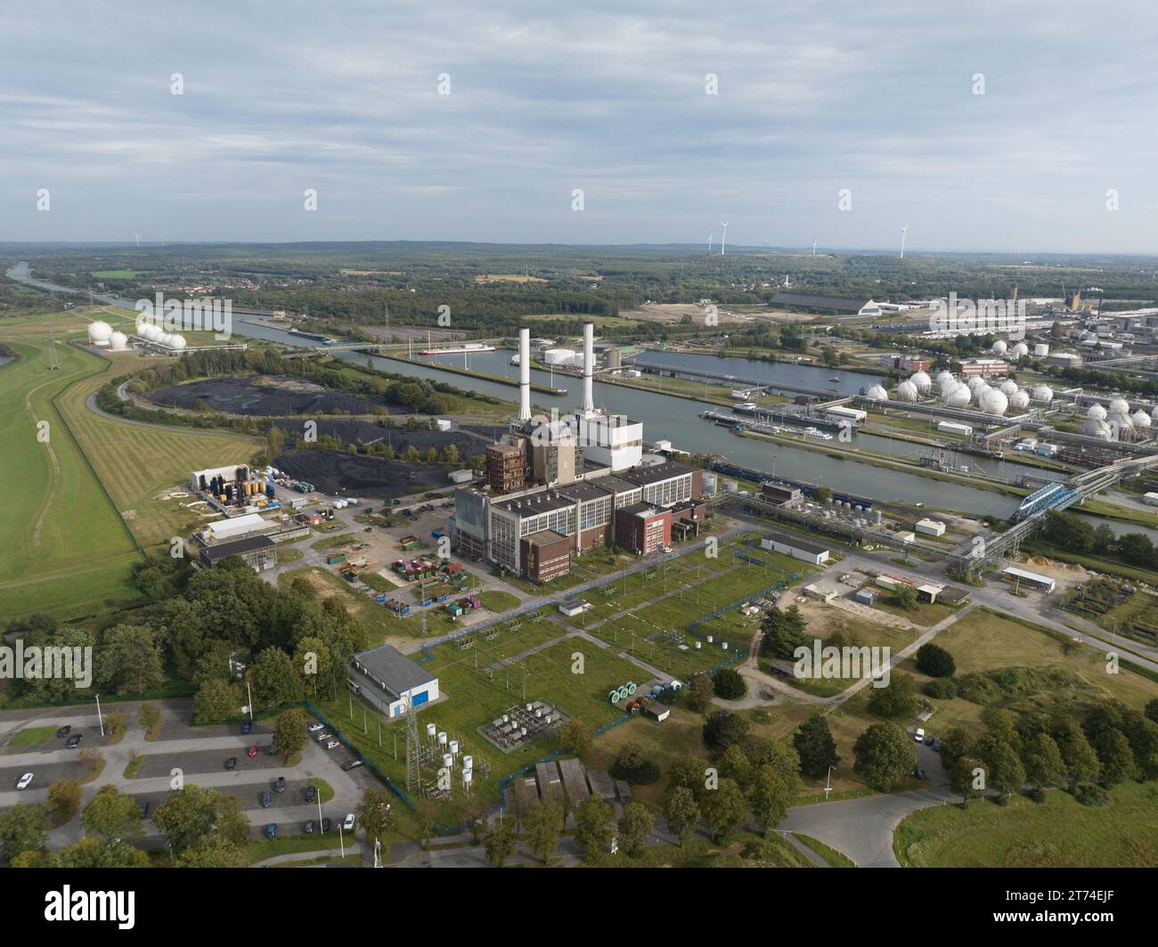 Fossil fuel power plant at Chemicpark Marl, involved in energy and ...