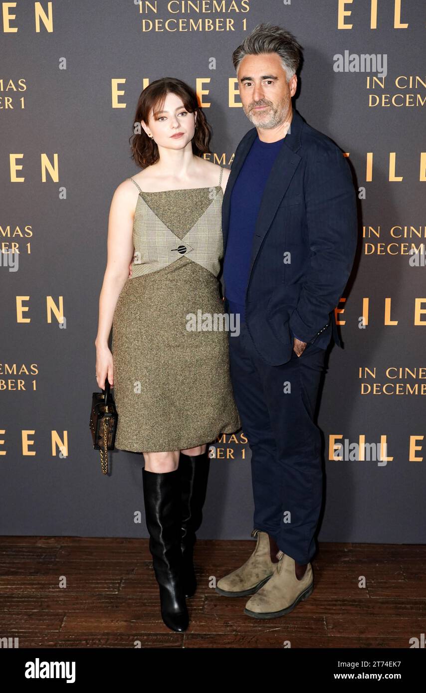 Thomasin McKenzie (left) and William Oldroyd arrive for a special ...