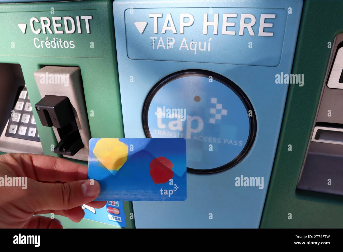 Los Angeles, California: Los Angeles Metro Rail Ticket Machine with TAP ...