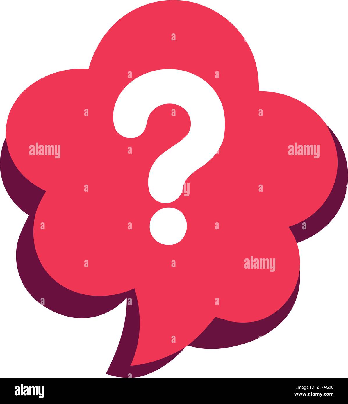 bubble with interrogation sign layout Stock Vector Image & Art - Alamy