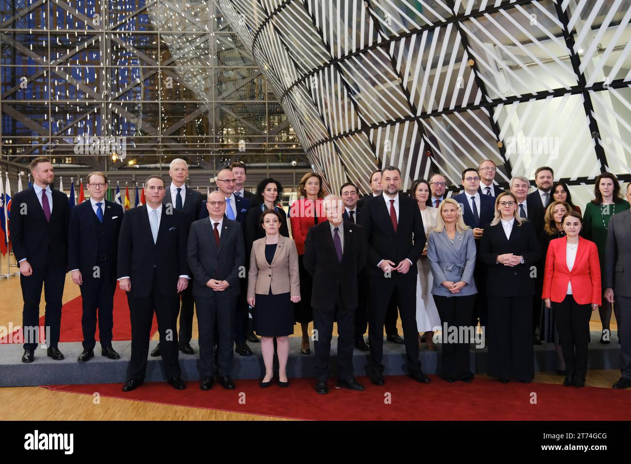 Brussels, Belgium. 13th Nov, 2023. Ministers pose for a photo prior a ...