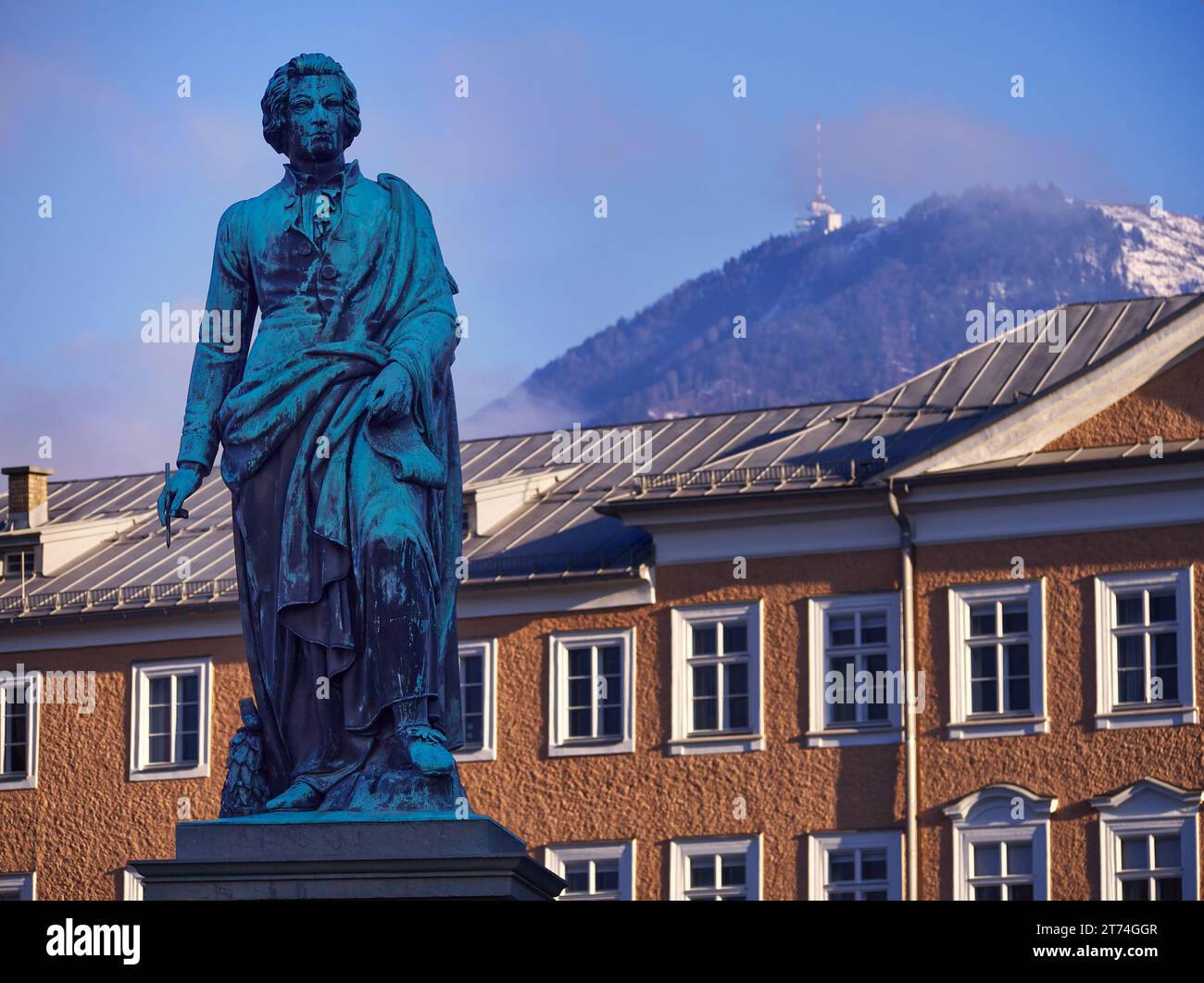 Mozart statue in square of Mozart, Salzburg, Austria Stock Photo - Alamy