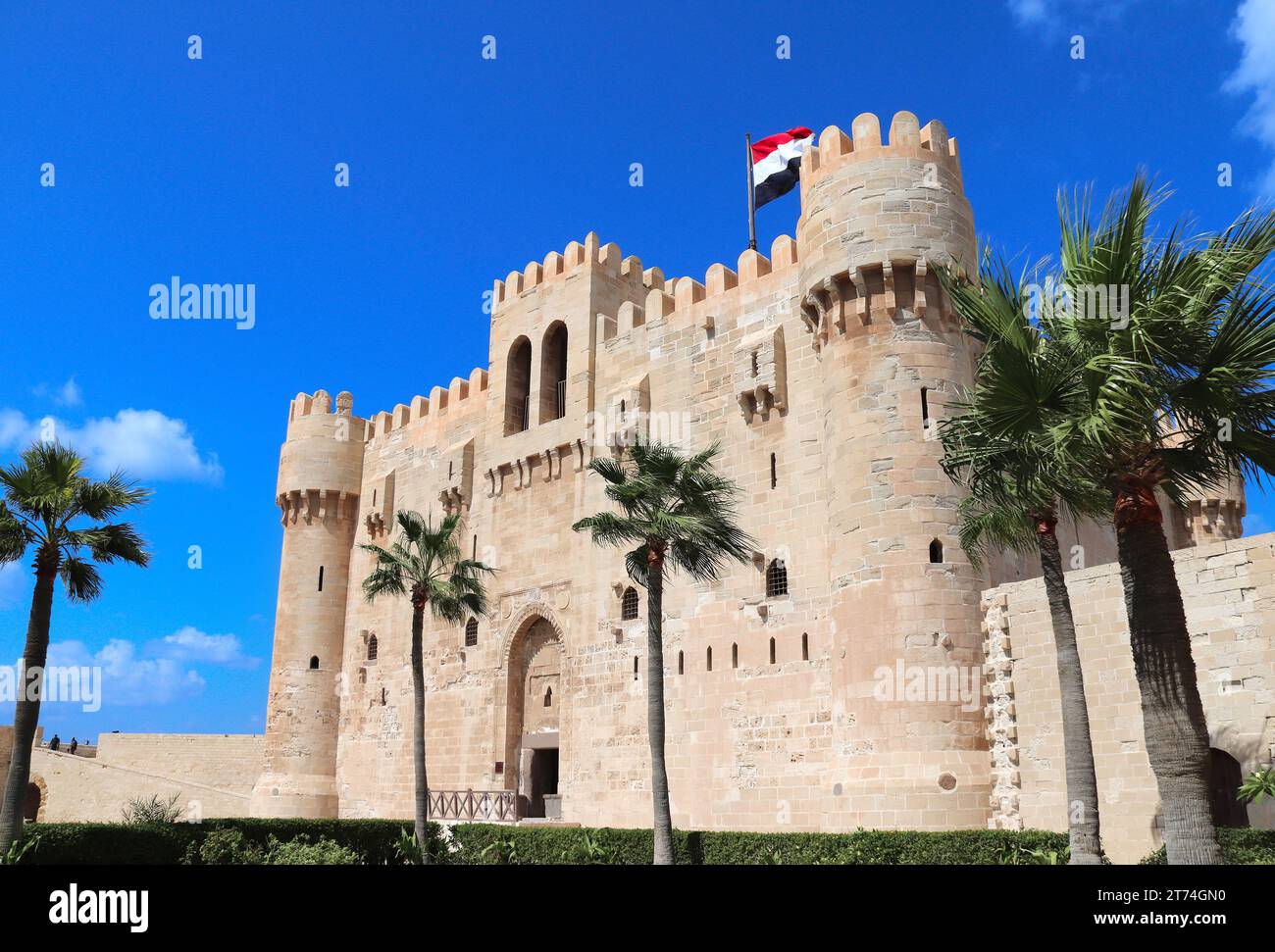 Citadel of Qaitbay (15th-century fort), Alexandria, Egypt, North Africa ...
