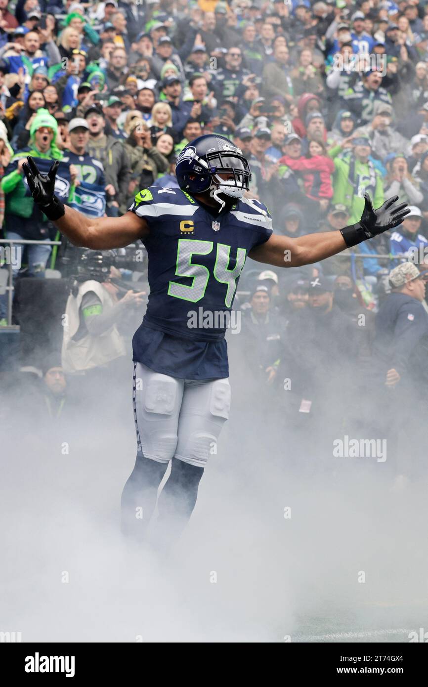 Seattle Seahawks linebacker Bobby Wagner enters the field for ...