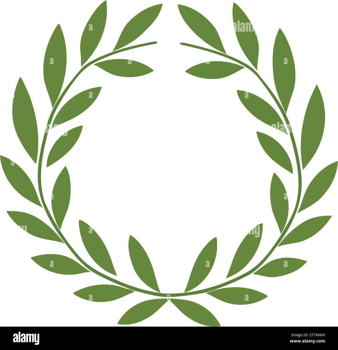 laurel leaves emblem Stock Vector Image & Art - Alamy