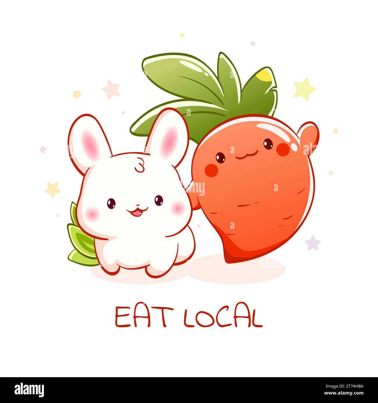 Cartoon rabbit carrot in cute hi-res stock photography and images - Alamy