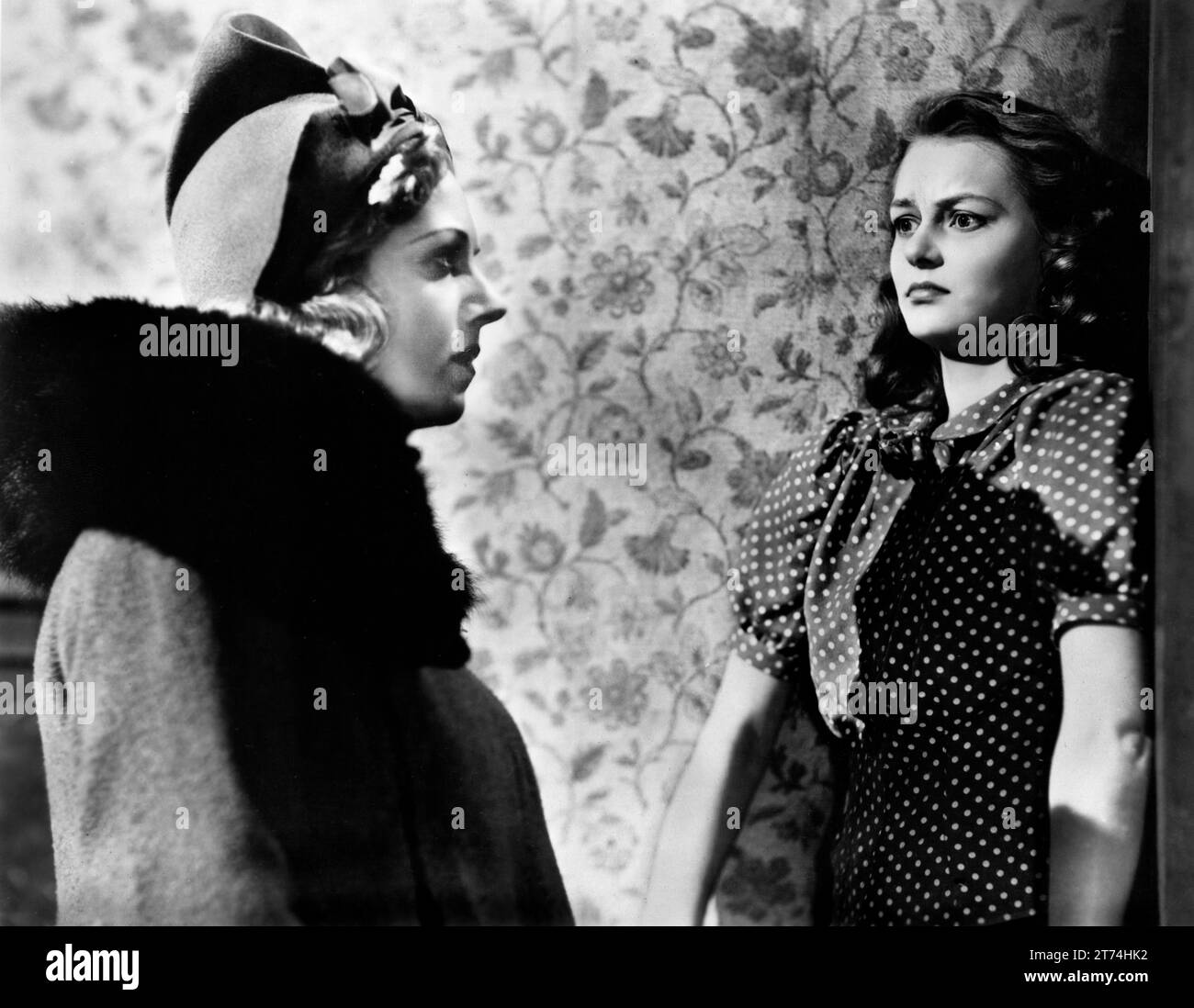 Hermione Baddeley, Carol Marsh, on-set of the British film, "Brighton ...