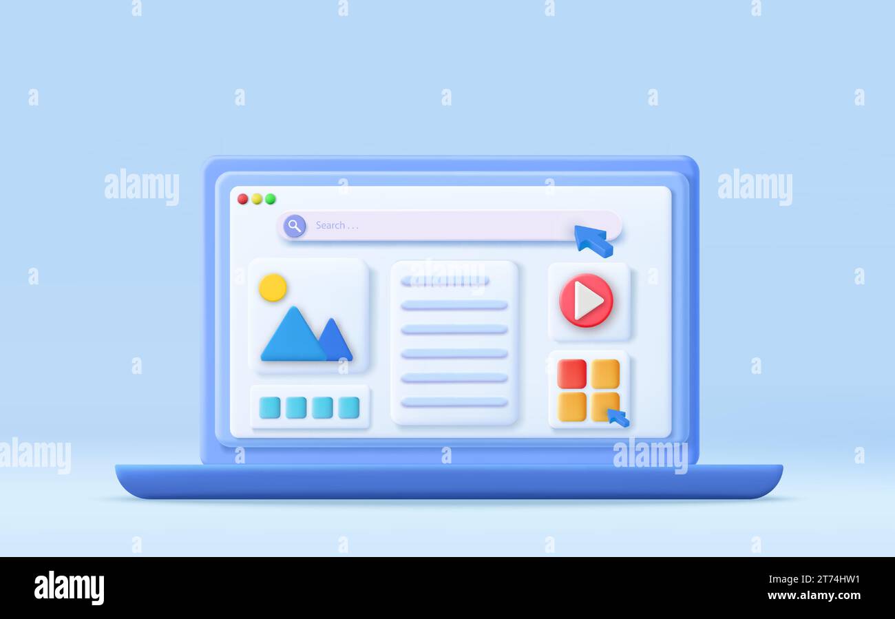 3d Web Development Application Design Coding And Programming Stock Vector Image And Art Alamy