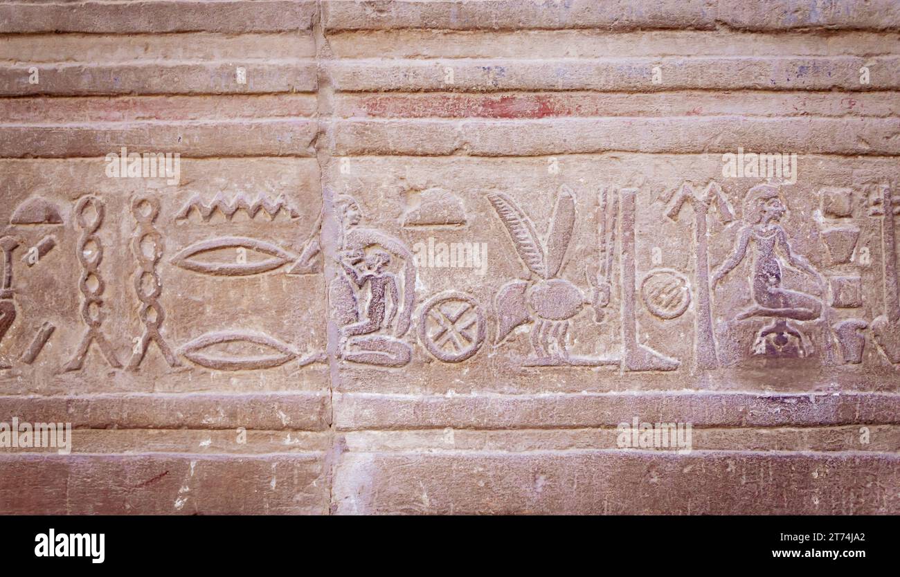 Ancient Egyptian Hieroglyph showing childbirth and motherhood. It is ...