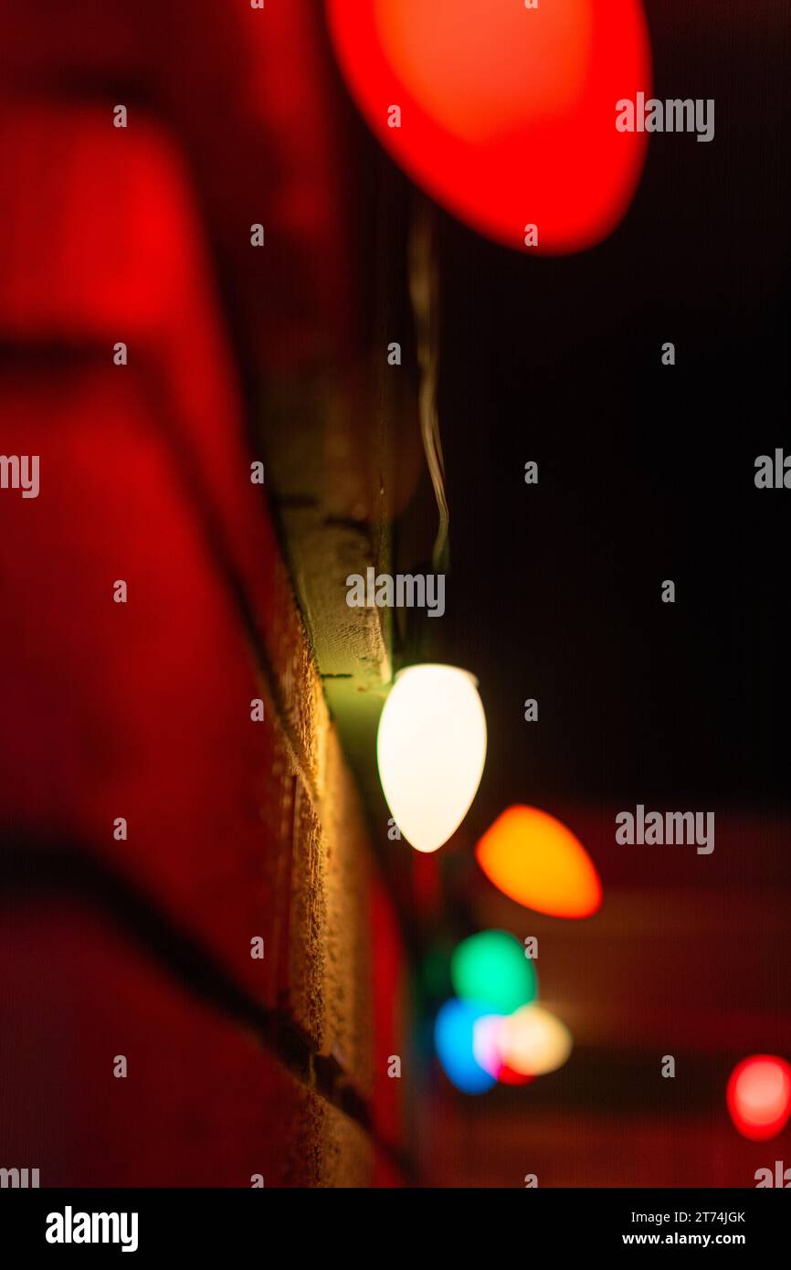 Close up colored christmas lights hi-res stock photography and images ...