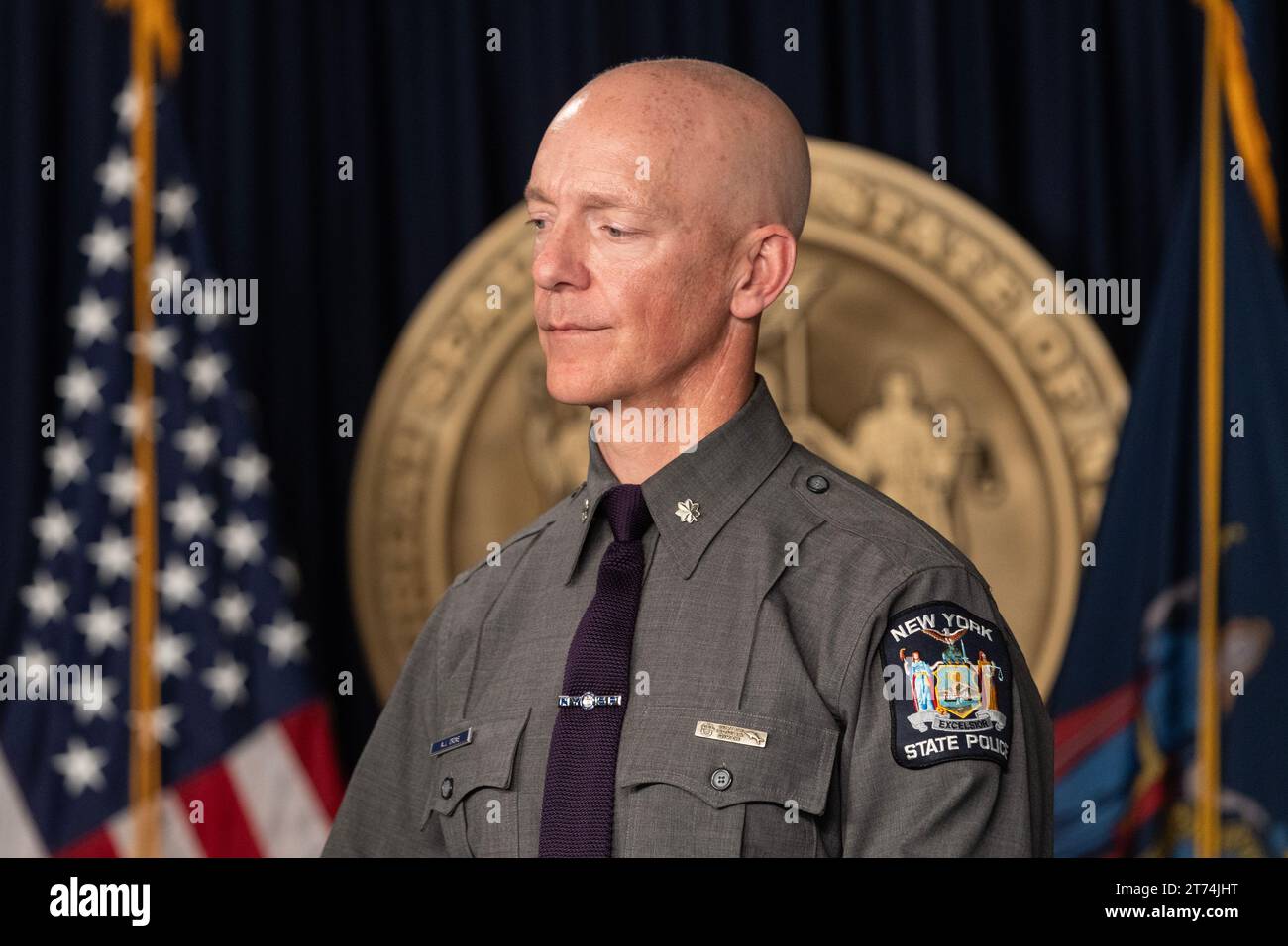 New York, USA. 13th Nov, 2023. Lieutenant colonel Andrew Crowe of State ...
