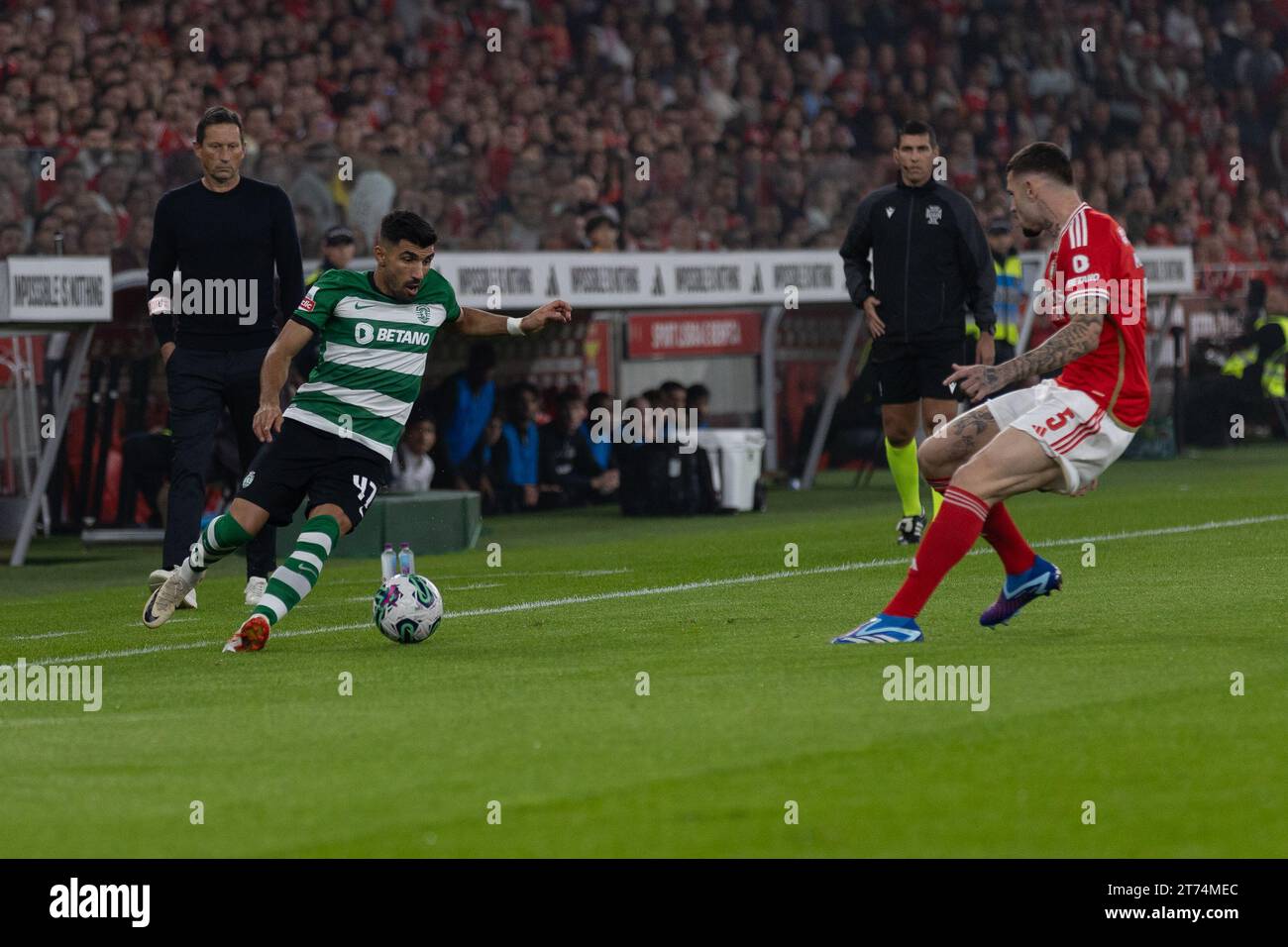 November 12, 2023. Lisbon, Portugal. Sporting's defender from Portugal ...