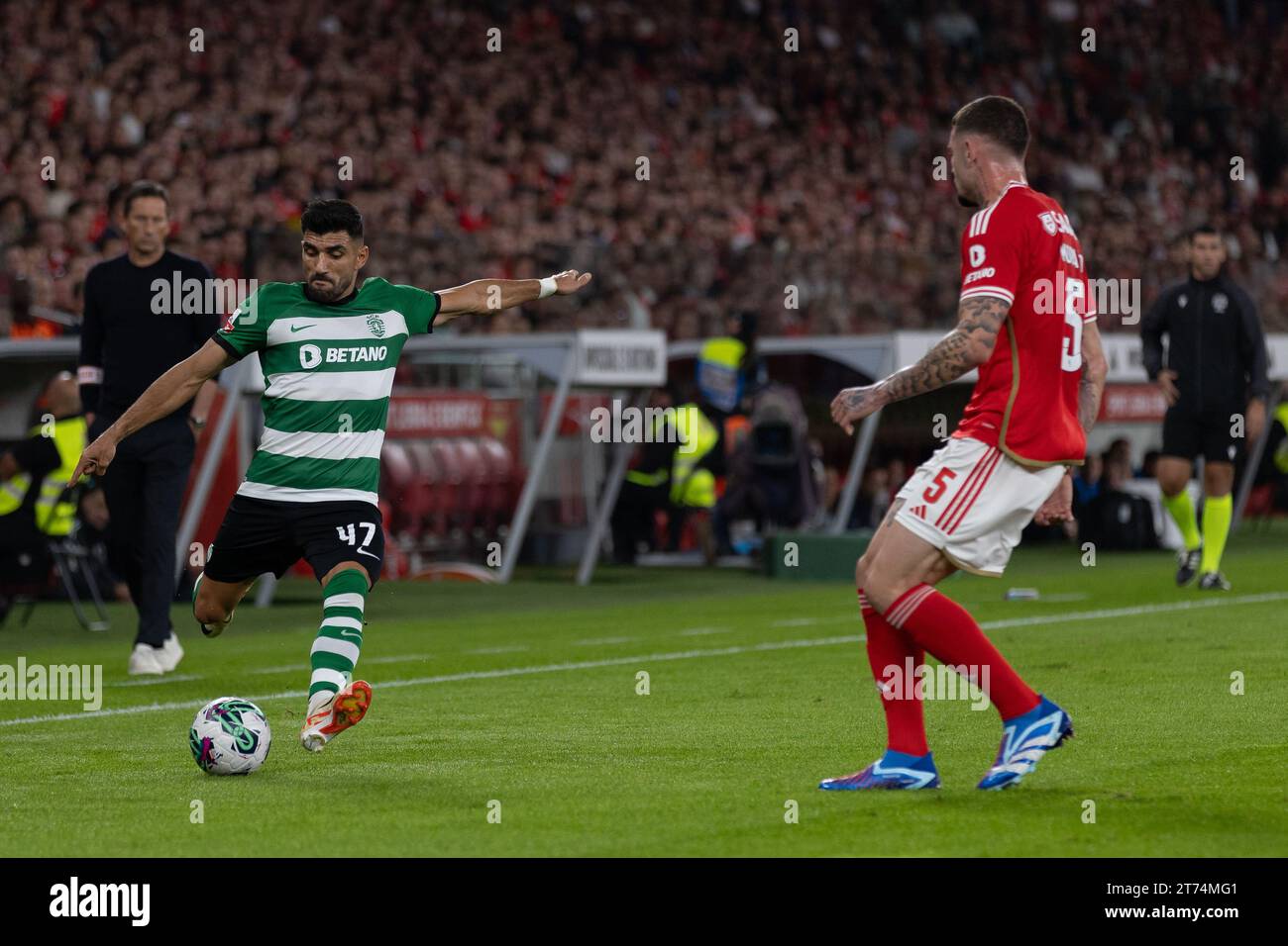 November 12, 2023. Lisbon, Portugal. Sporting's defender from Portugal ...