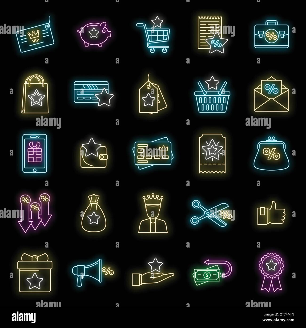 Loyalty program reward icons set. Outline set of loyalty program reward ...