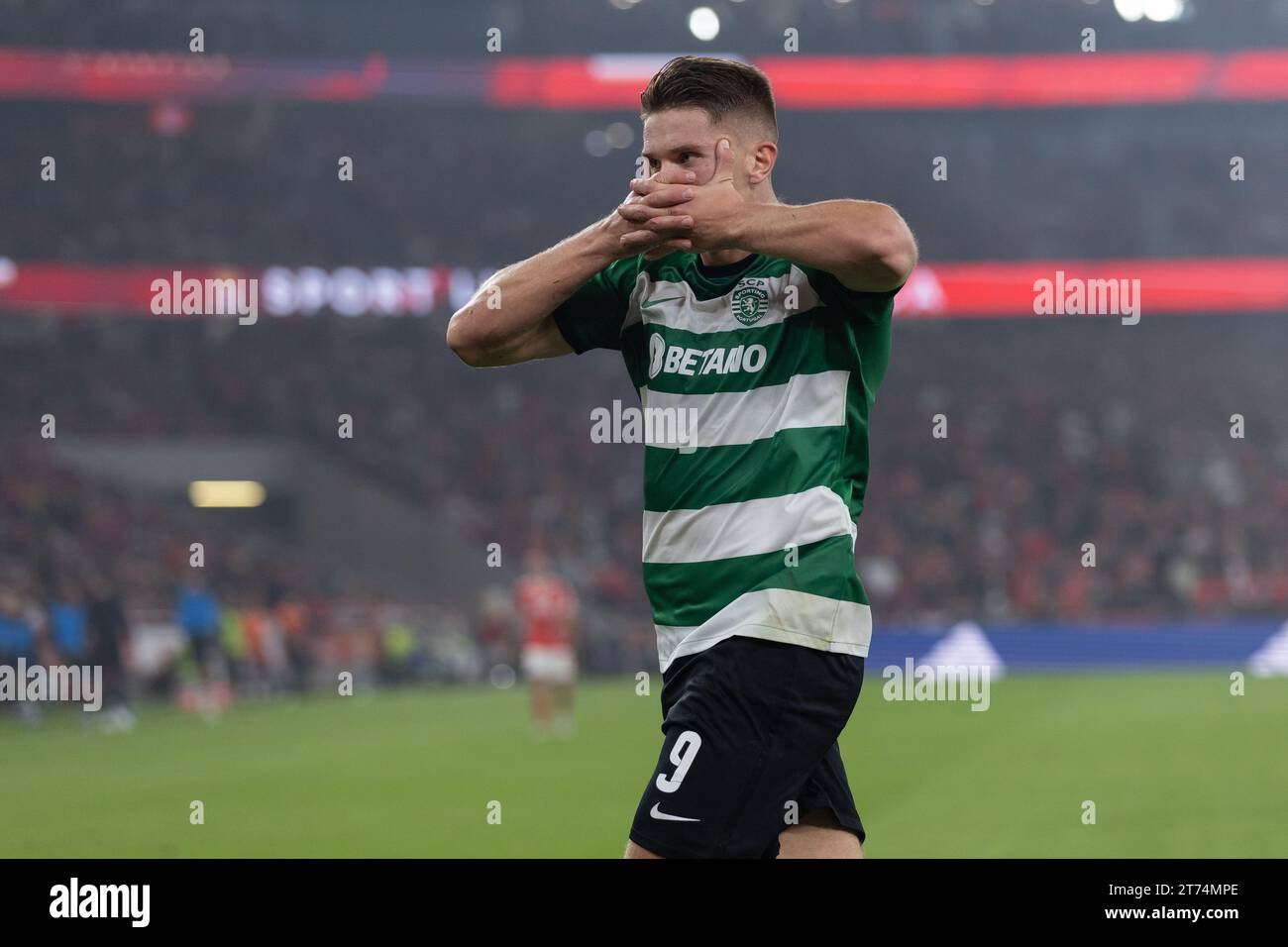 November 12, 2023. Lisbon, Portugal. Sporting's forward from Sweden ...