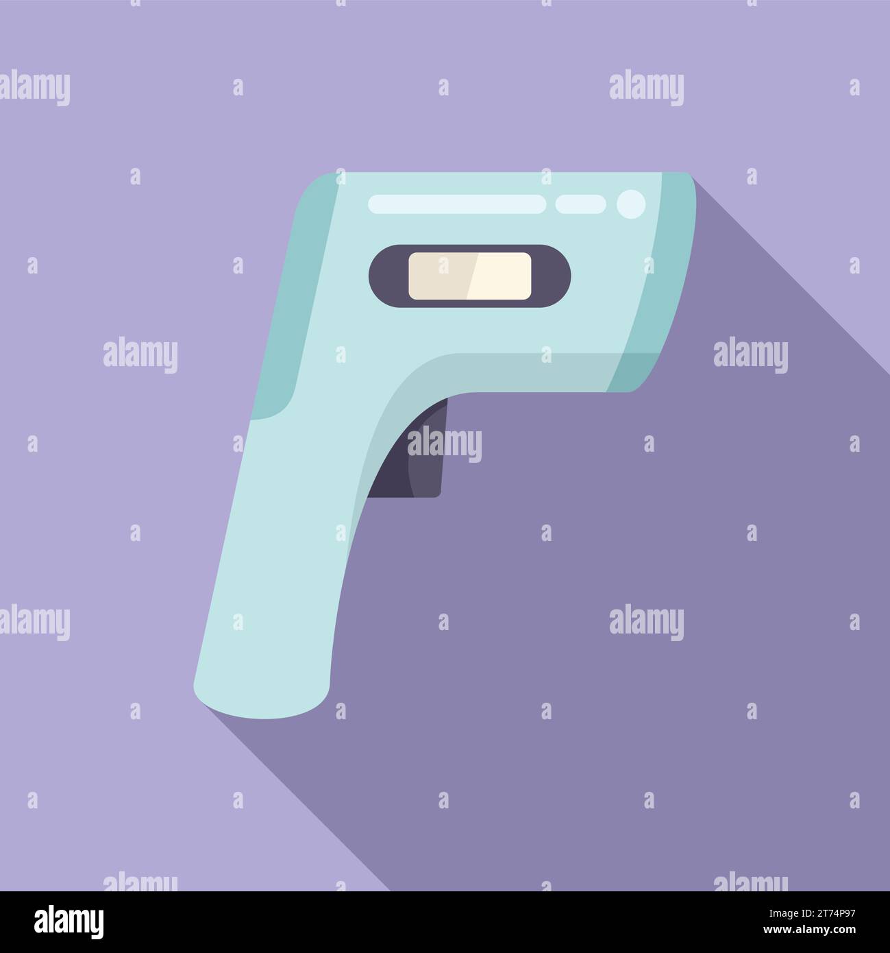Distance Laser Thermometer Icon Flat Vector Check Device Scan Thermal
