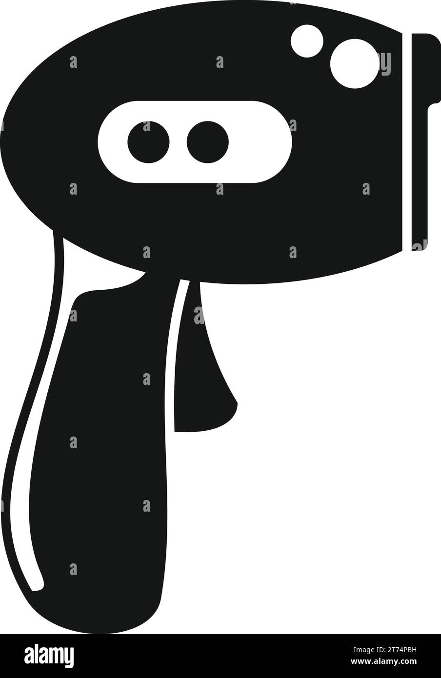 Button laser thermometer icon simple vector. Distance scan. Health care ...