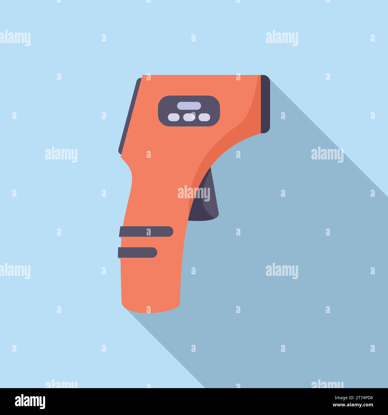Scan temperature equipment icon flat vector. Tool scan. Test care gun ...