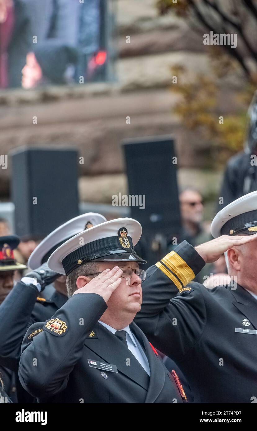 Toronto Ontario, Canada- November 11th, 2023: Toronto fire chief ...