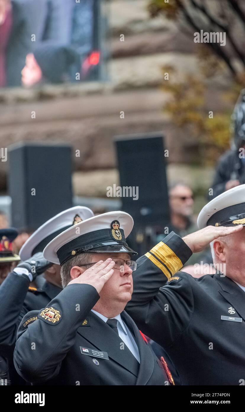 Toronto Ontario, Canada- November 11th, 2023: Toronto fire chief ...