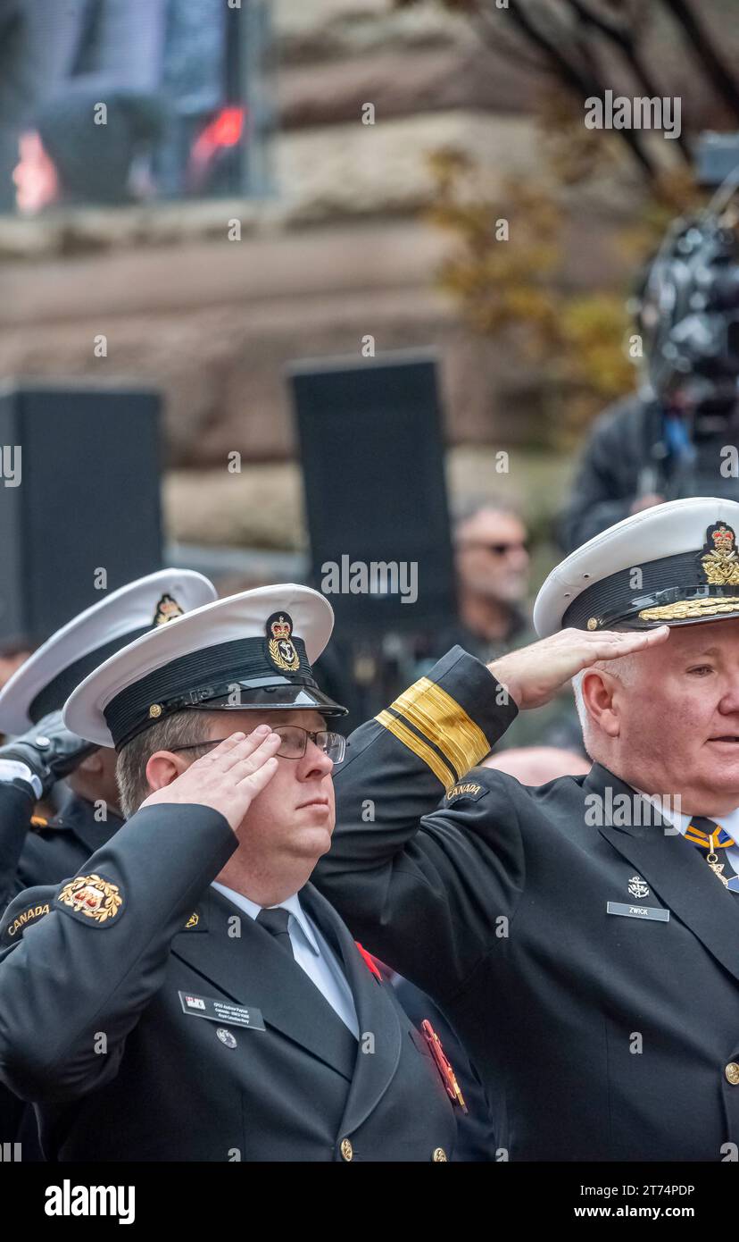Toronto Ontario, Canada- November 11th, 2023: Toronto fire chief ...