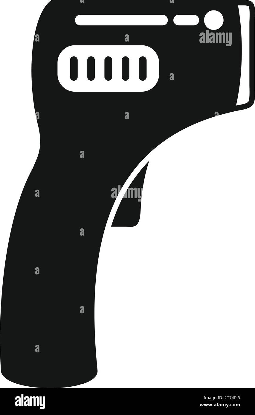 Virus detect laser thermometer icon simple vector. Scanner distance ...
