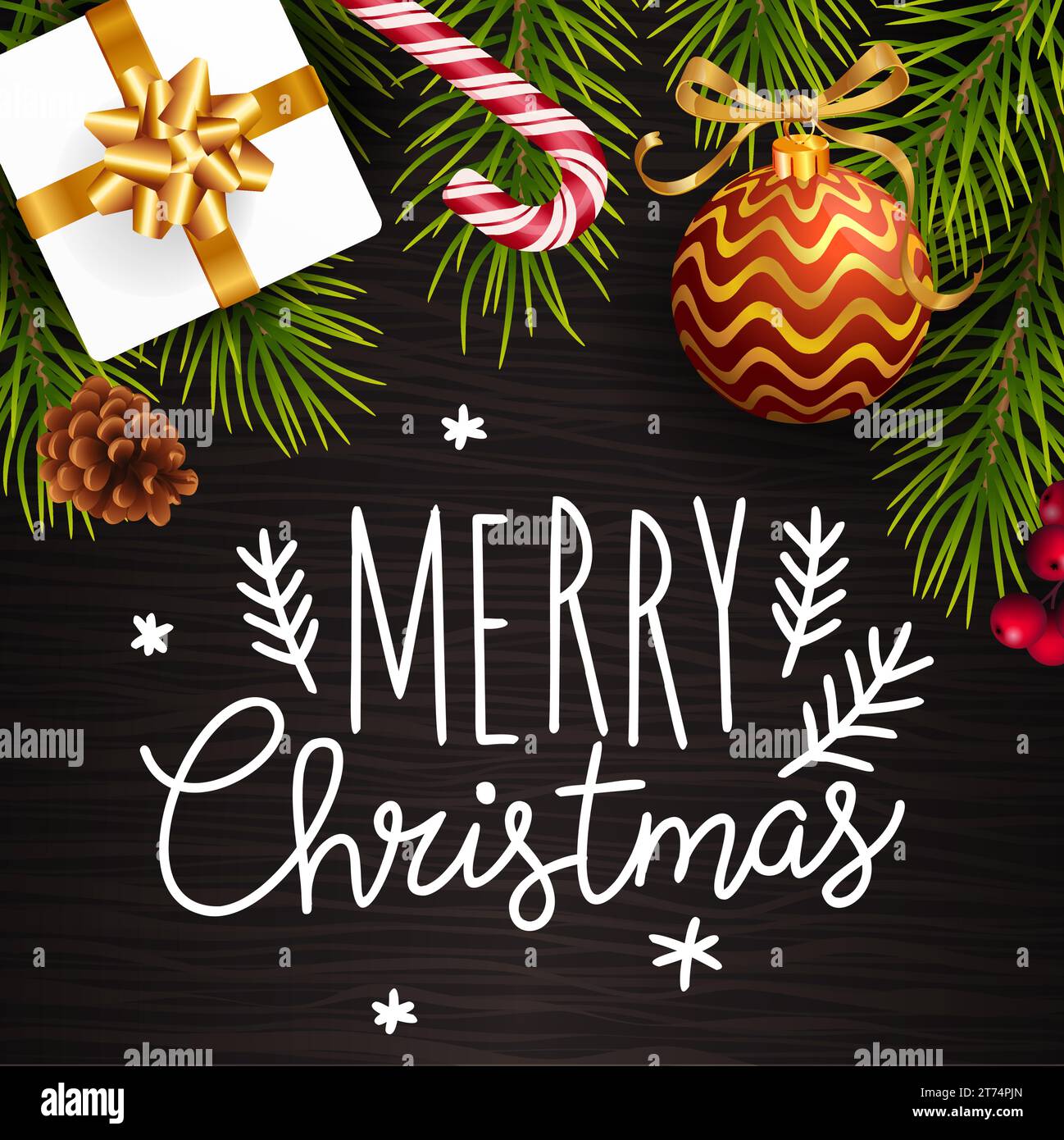 Christmas and New year vector template Stock Vector Image & Art - Alamy