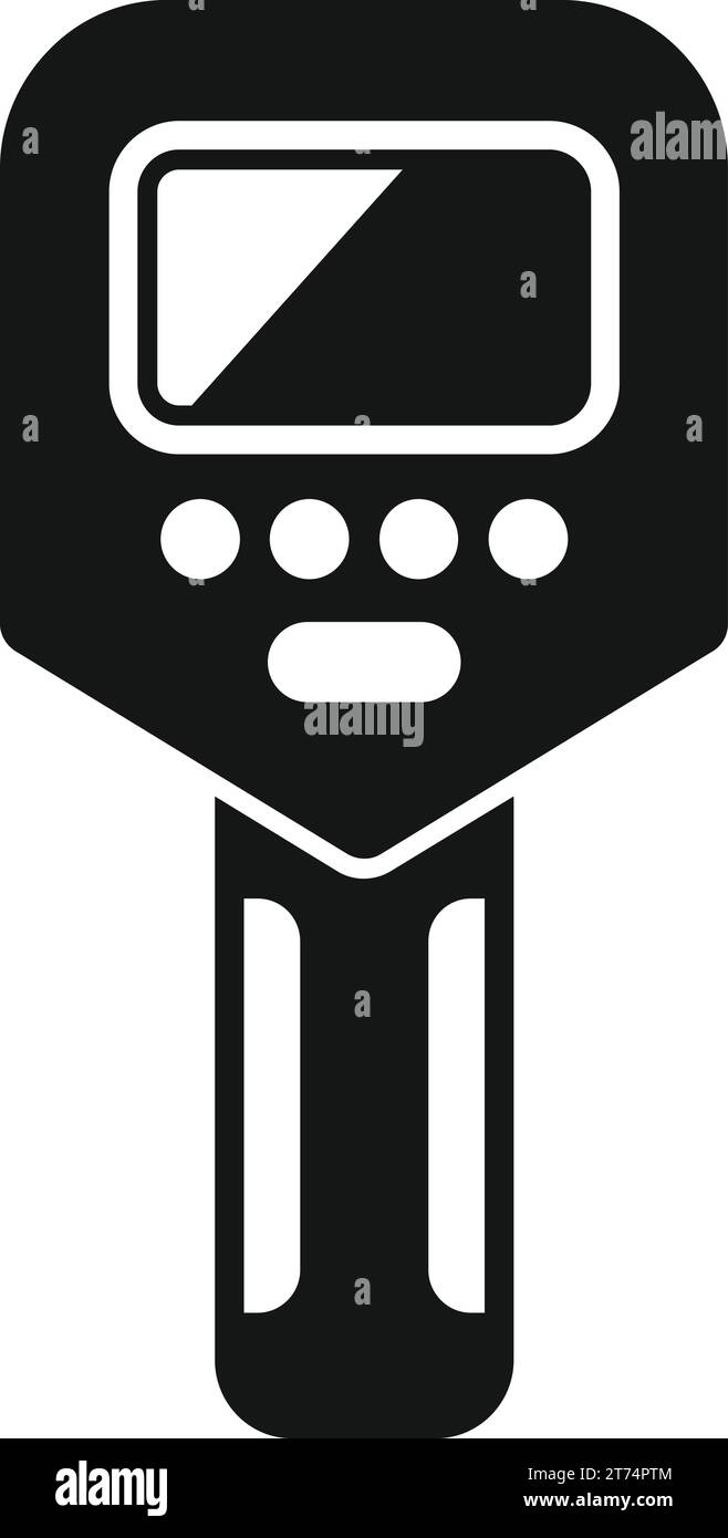 Temperature check laser icon simple vector. Device gun. Measure scan ...