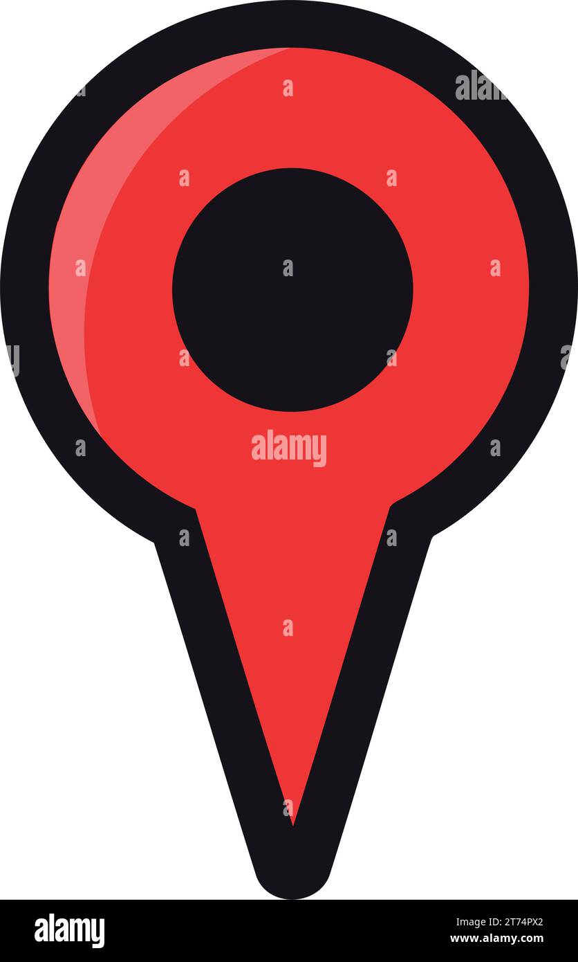 pin icon location pictogram layout Stock Vector Image & Art - Alamy