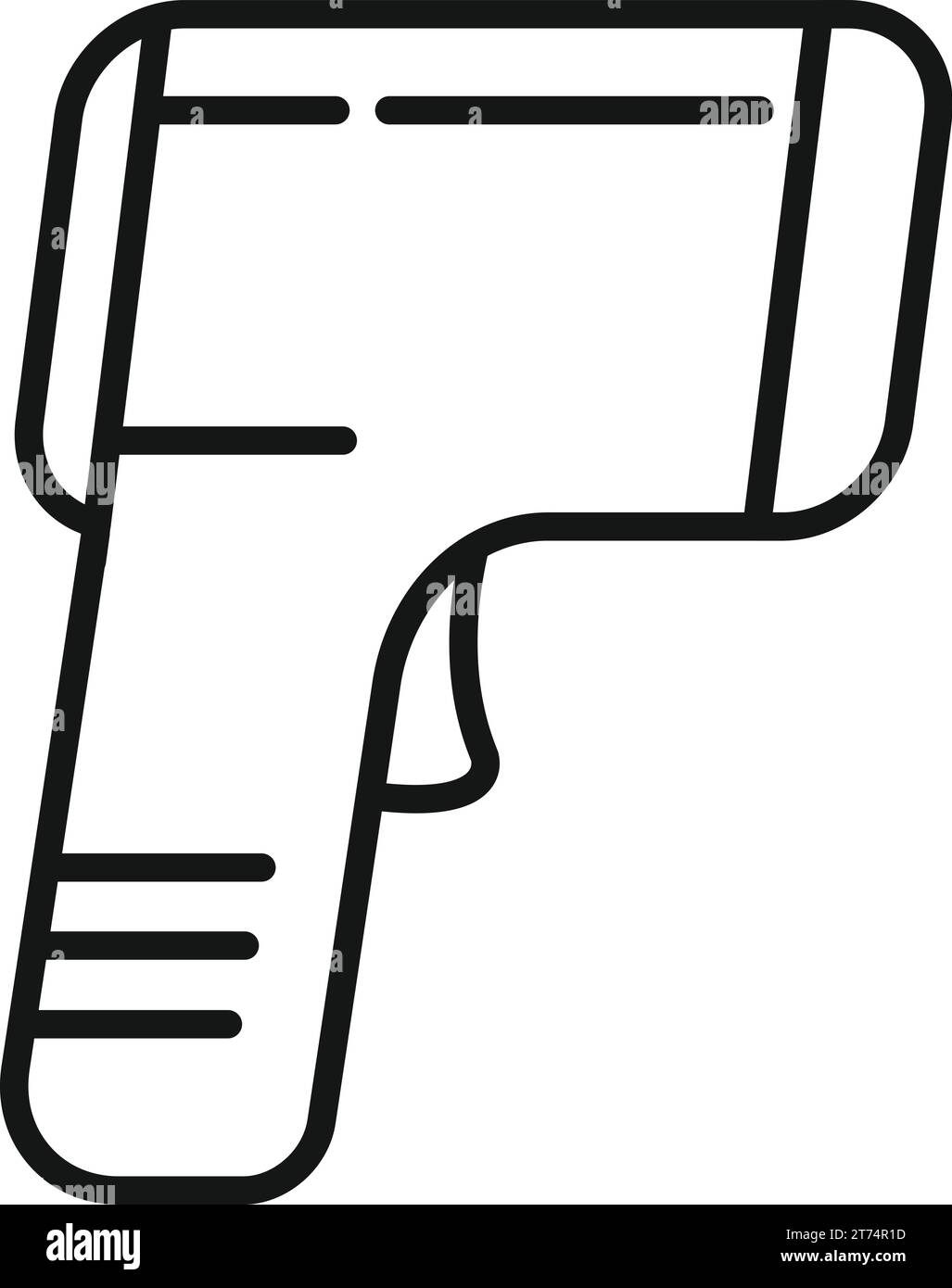 Scanning equipment temperature icon outline vector. Gauge tool. Gun ...