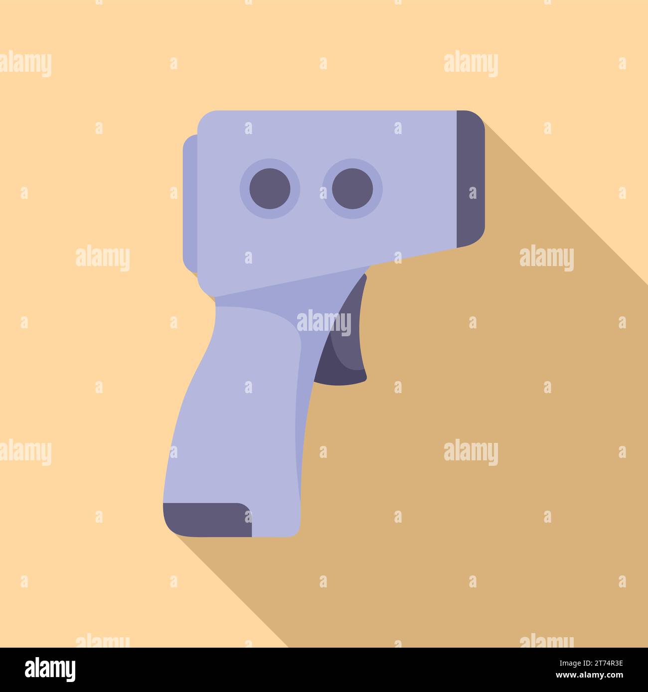 Health scanner icon flat vector. Temperature body check. Home medical ...