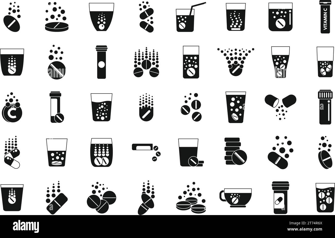 Fizzing tablet Stock Vector Images - Alamy