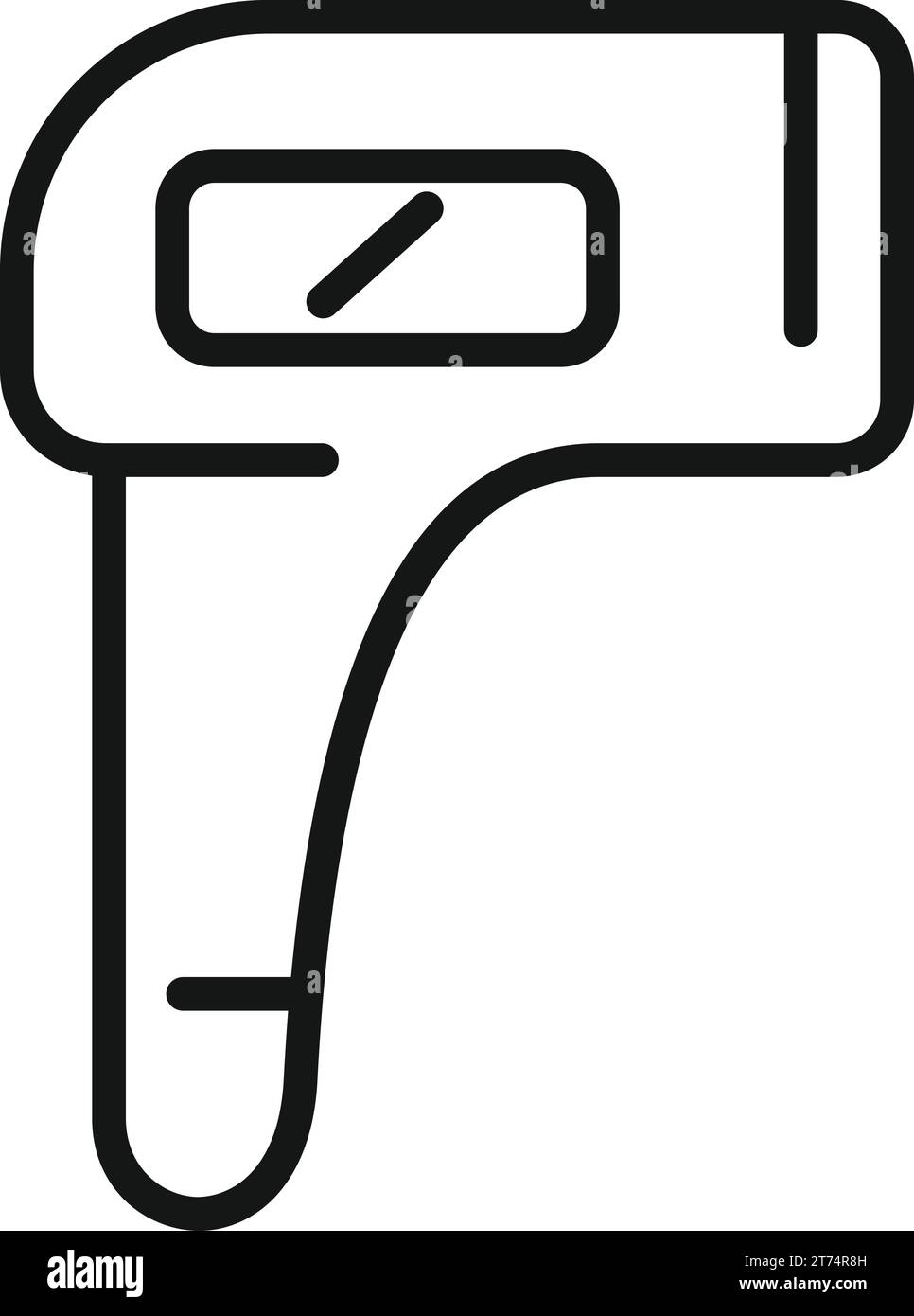 Home laser thermometer icon outline vector. Scanner imaging. Check ...