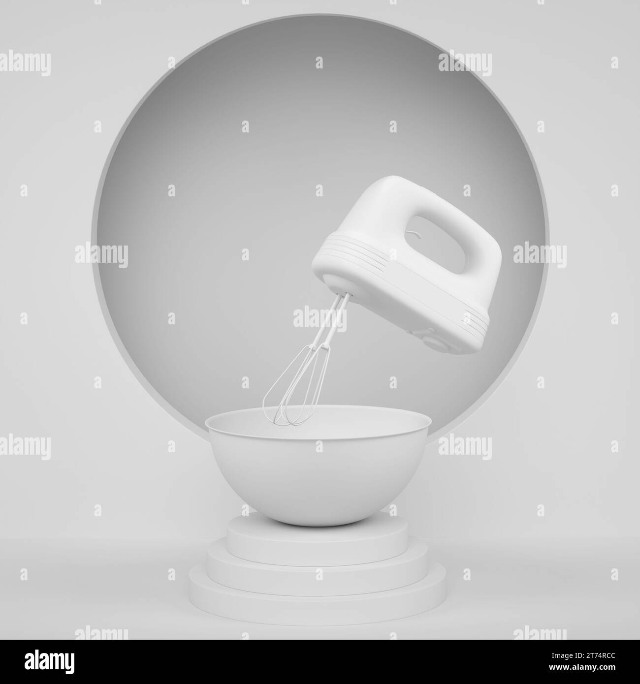 Abstract scene or podium with mixer on monochrome background Stock ... Abstract scene or podium with mixer on monochrome background Stock ...