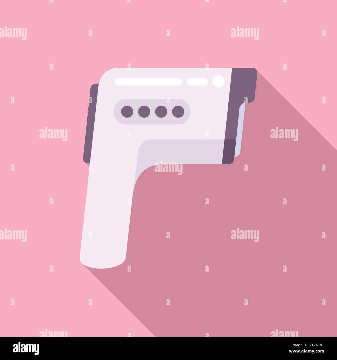 Laser thermometer equipment icon flat vector. Scan device gun ...