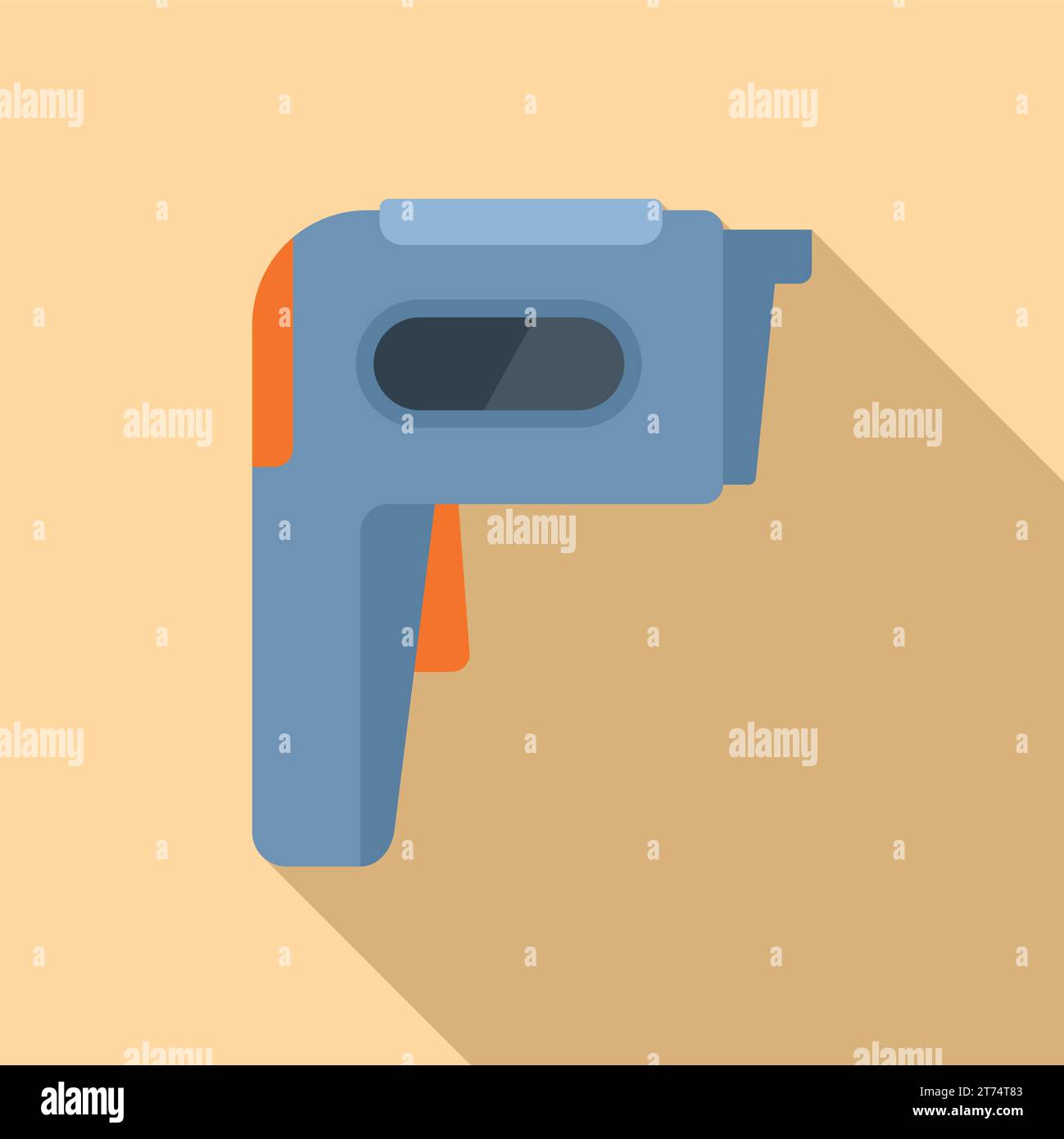 Health temperature scanner icon flat vector. Laser scanner. Health ...