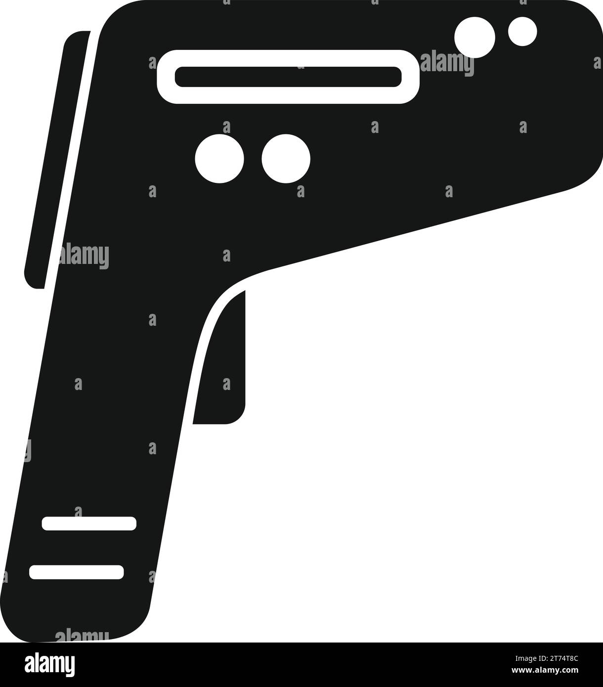 School laser thermometer icon simple vector. Scan check temperature ...