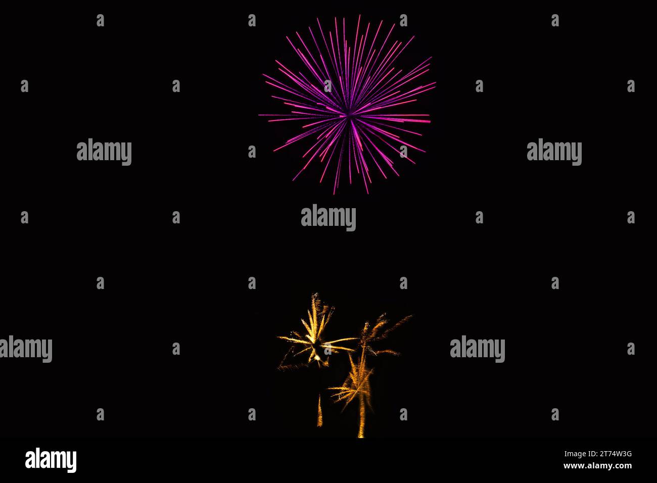 New Year's Night, Diwali, bonfire night Starbursts and Rocket ...