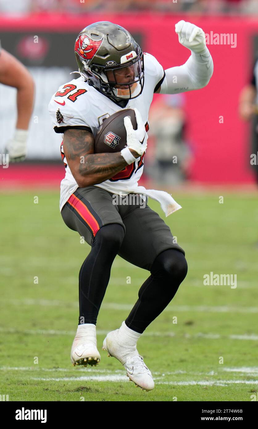 Tampa Bay Buccaneers safety Antoine Winfield Jr. (31) after intercepting a pass by Tennessee ...