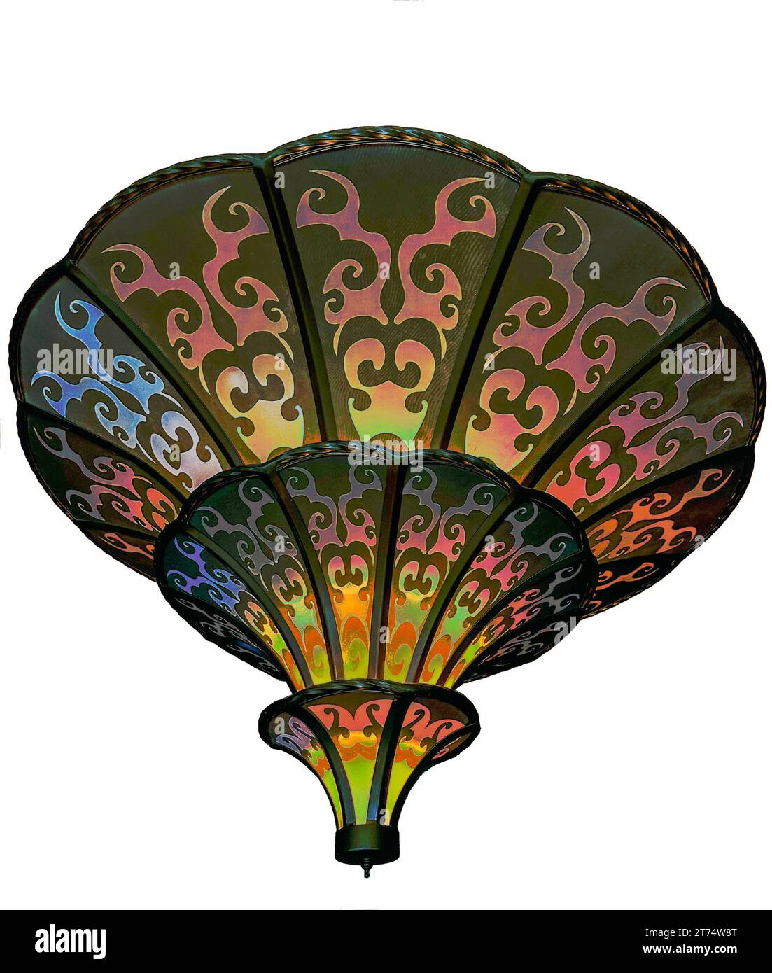 Fanciful decorated hanging lamp, glass & metal chandelier is beautiful ...