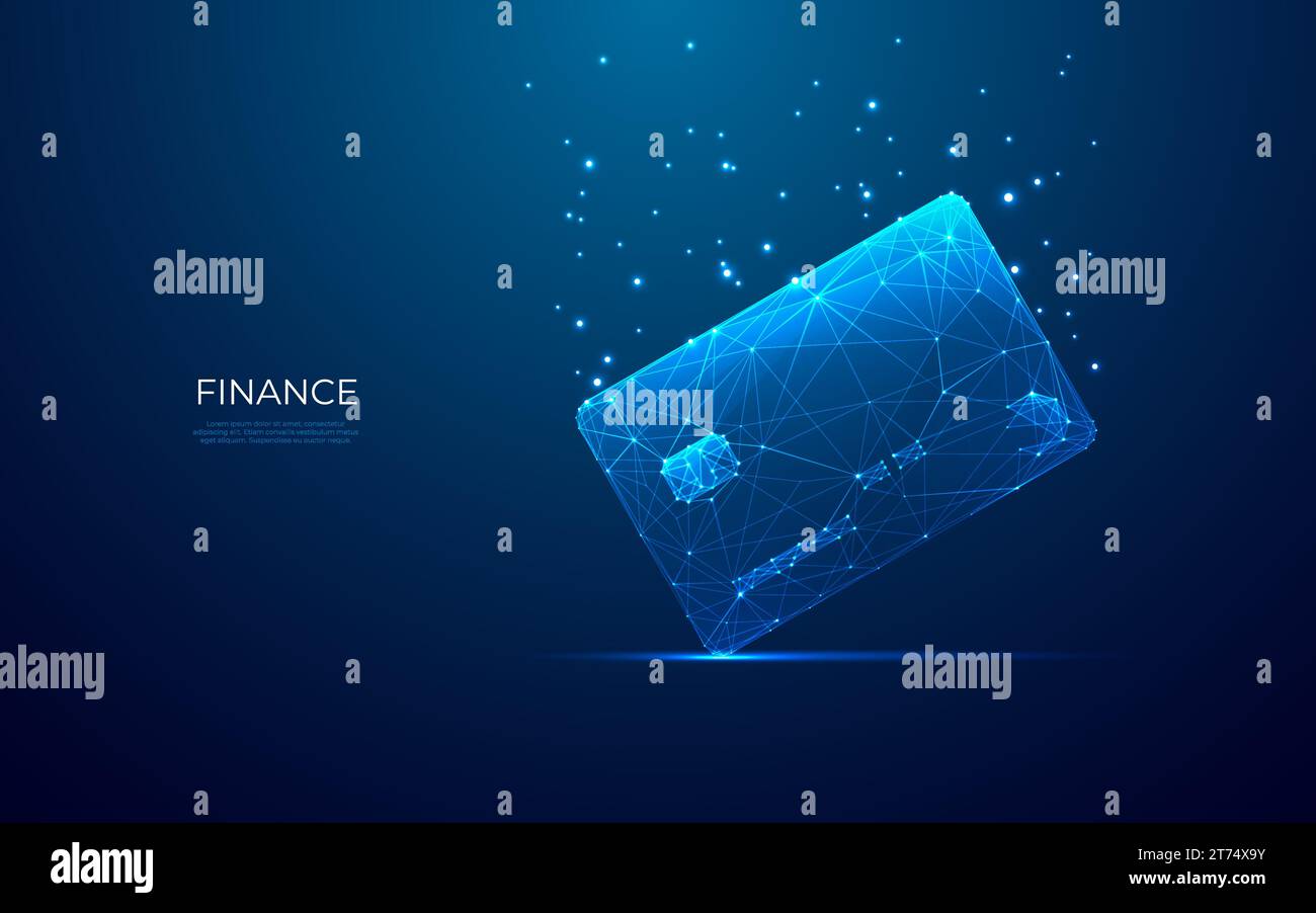 Abstract bank credit card on technology dark blue background Stock ...
