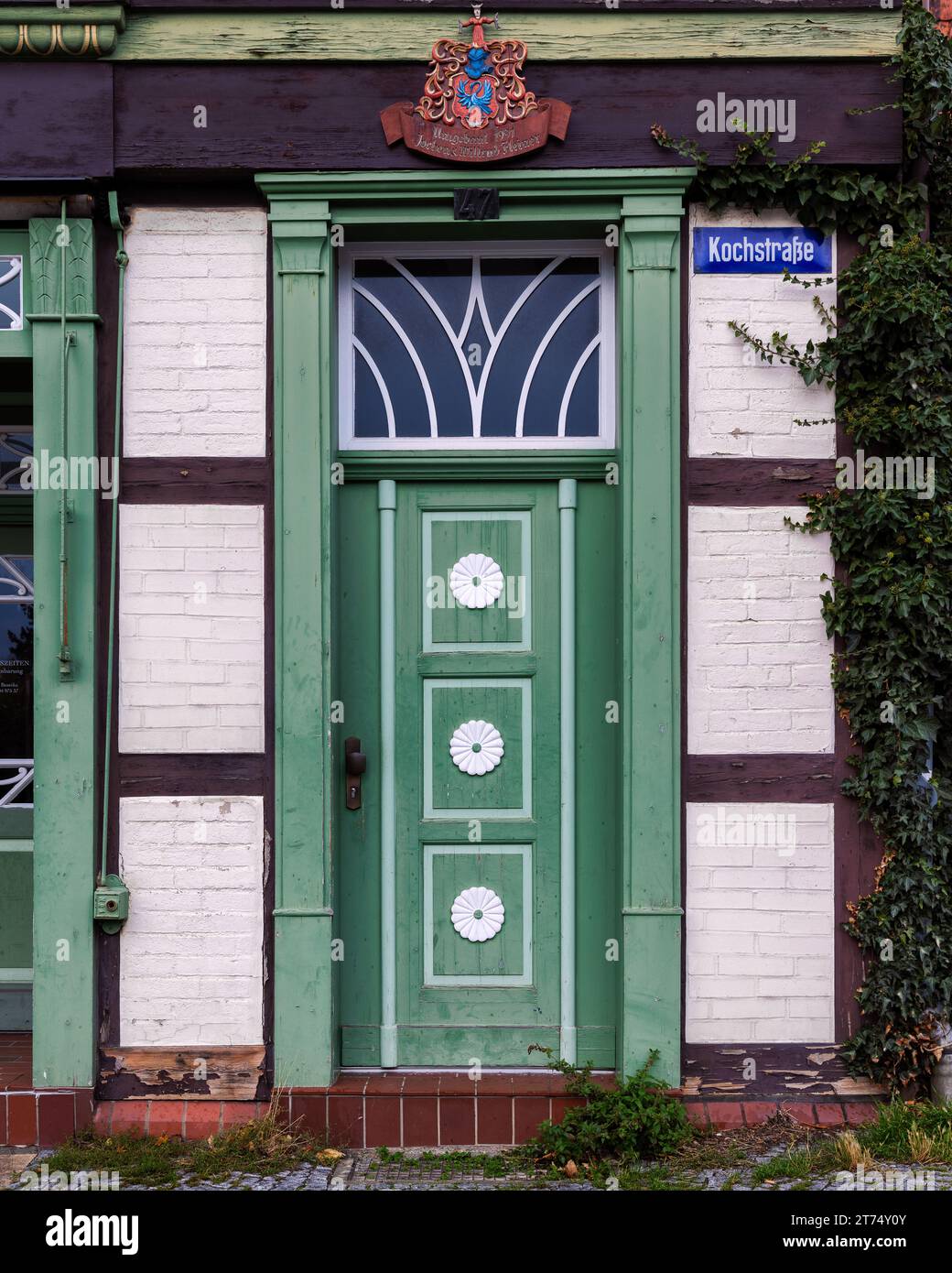 Beautiful colorful wooden door Stock Photo - Alamy