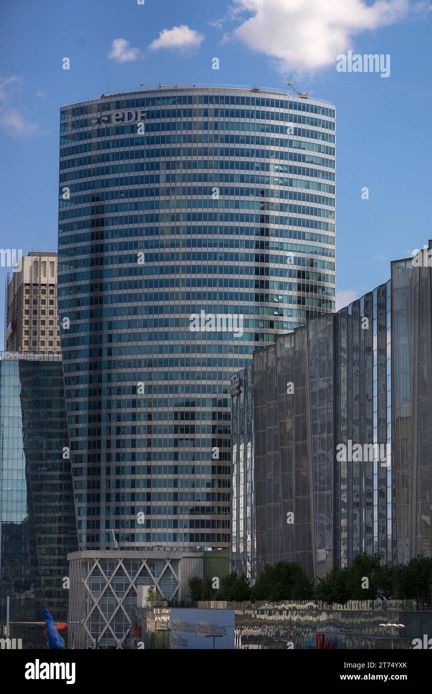Office tower, La Defence, modern high-rise district, the largest in ...